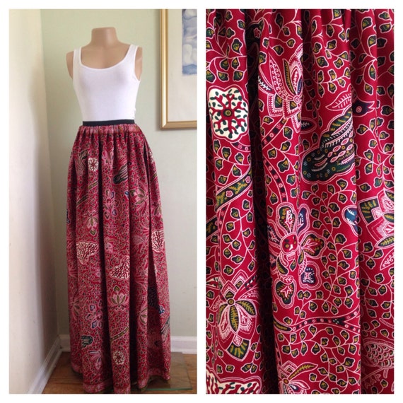 Items Similar To African Ankara Print Maxi Skirt With Pockets For Women