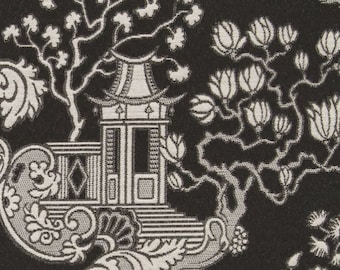 Gray toile fabric | Etsy