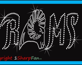 Popular items for rams rhinestone on Etsy