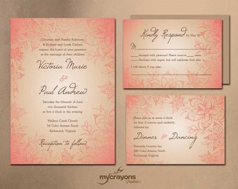 DIY Printable Wedding Invitation Set // Sweet Romance Shabby Chic ...