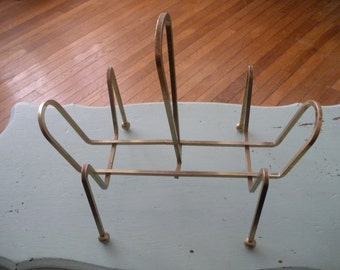 Vintage Mid Century Modern Brass Magazine Rack 1950's/1960's Brass ...