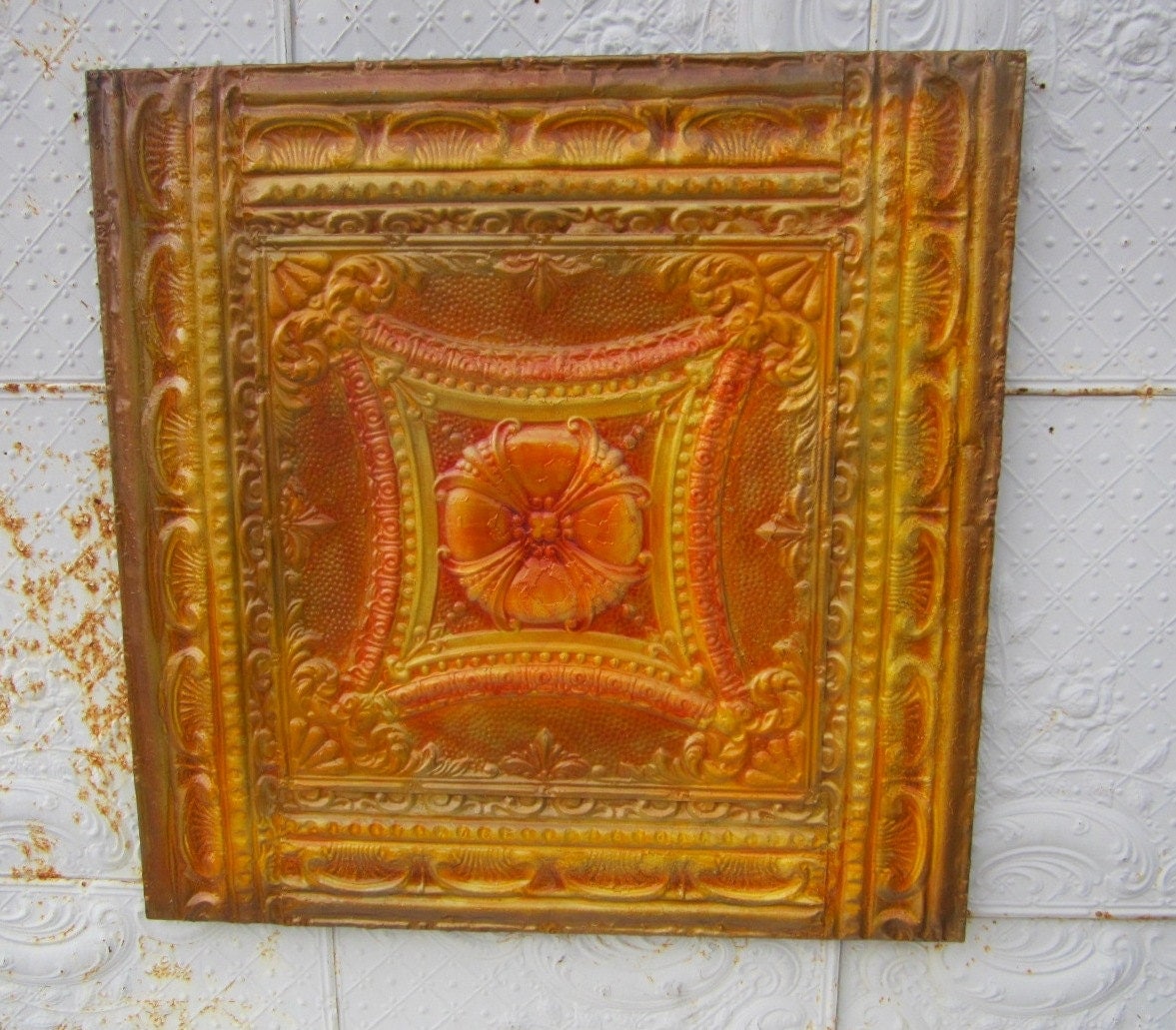 38 Wall Art Antique Ceiling Tiles & Vintage by ARusticGarden