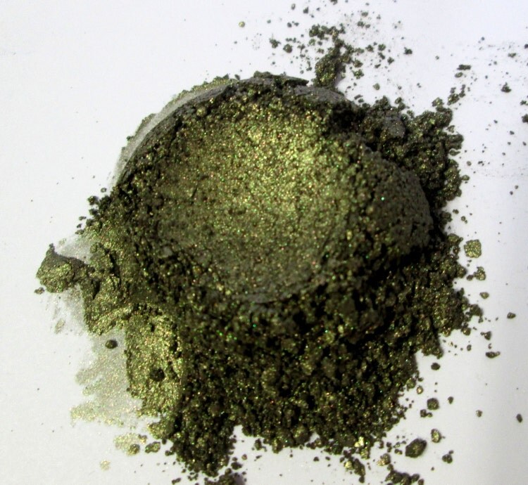 Calista Olive Green/Khaki with Golden shine by FierceMagenta