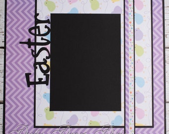 Pre-Made 12x12 Scrapbook Page -Easter - Family Scrapbook Page - Friend ...