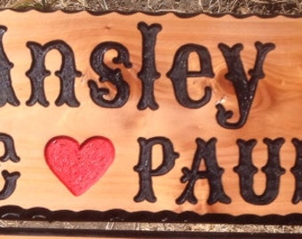 Routed wood signs | Etsy