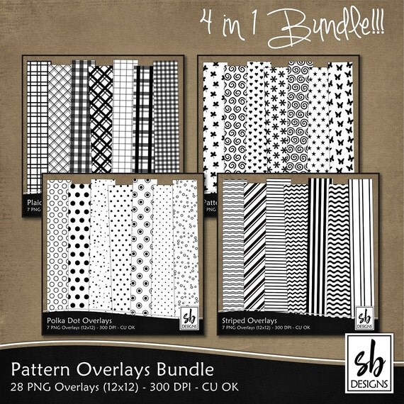 Digital Paper Pattern Overlays Digital by SBdigitalDesigns