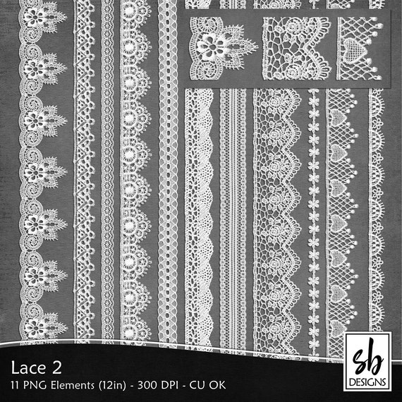 Digital Lace Lace Clip Art Digital by SBdigitalDesigns on Etsy