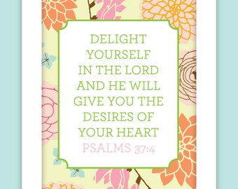 Popular items for psalms 37 4 on Etsy