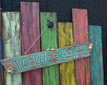 Popular items for beach wooden sign on Etsy