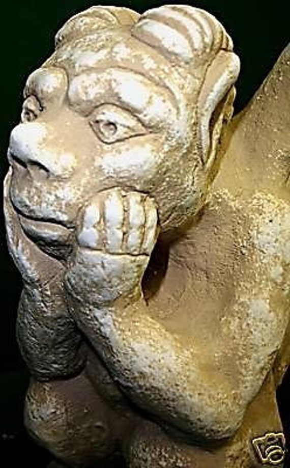 Sitting Squatter Gargoyle Statue Gothic Art by ArtofHistory