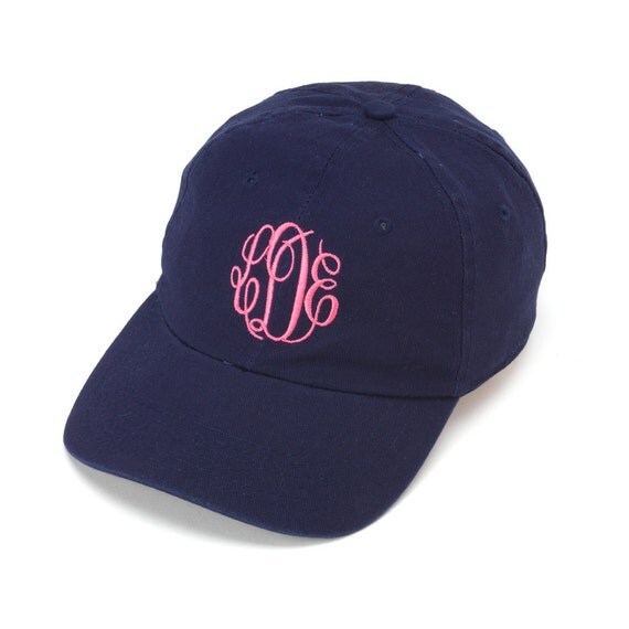 Items similar to Monogrammed Woman's Navy Cap or Hat on Etsy