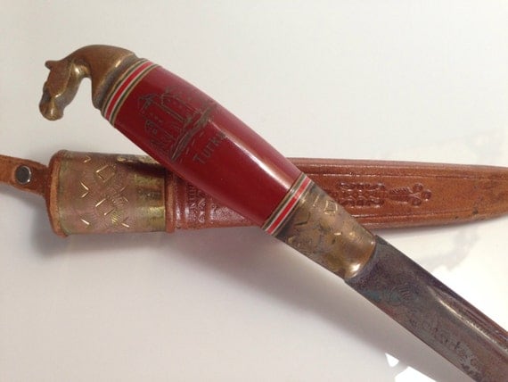 Vintage Finland Kauhava Puukko Horse Head Knife vintage