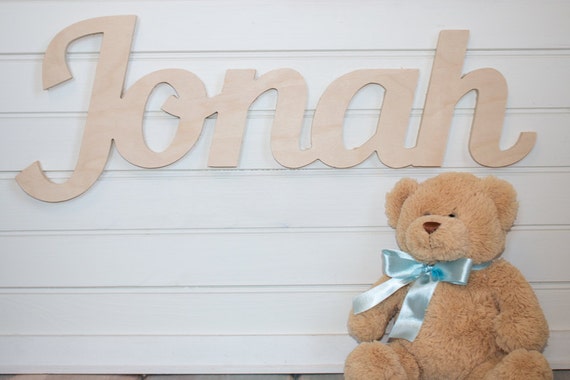 nursery name sign Baby Name Plaque DIY Large Unpainted