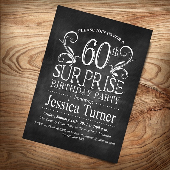 Items Similar To 60th Surprise Birthday Invitation DIY Printable 