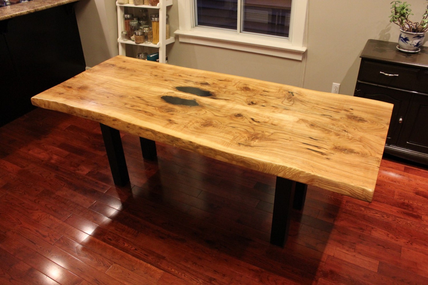 Live edge Ontario reclaimed wood dining table