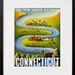 Connecticut Art Vintage Travel Poster Print Home Wall Decor