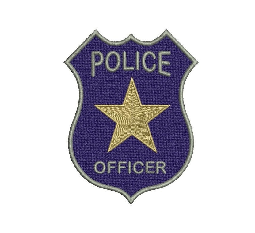 Police Embroidery Badge Machine Digitized Design Filled