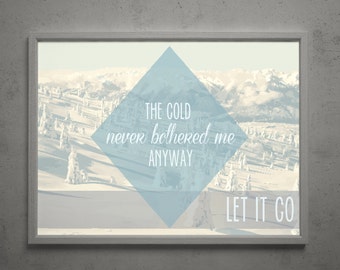 Frozen "Let It Go" Poster 18"x12"