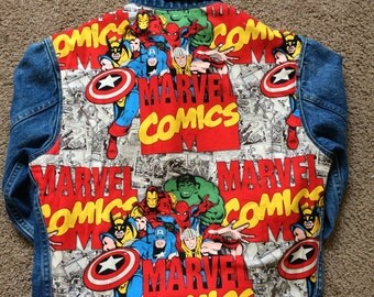 1980's Vintage Marvel Comics Levi's Jean Jacket With Studs