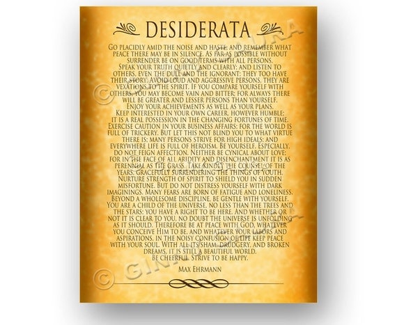 Desiderata by Max Erhmann 8x10 Printable by ArtsyPrintable