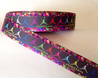 1' INSPIRED Colorful Air Jordan Grosgrain Printed Ribbon - INSPIRED Air ...