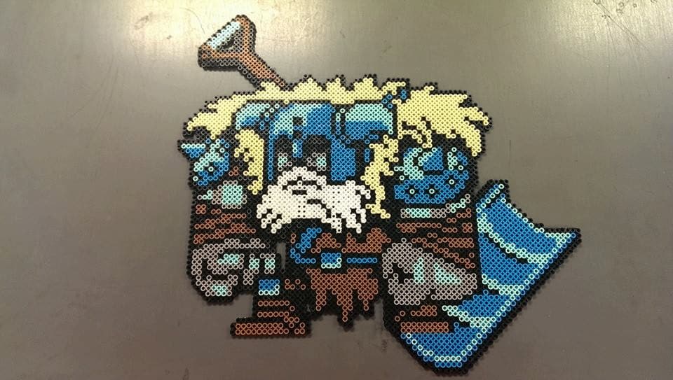 Items similar to Shovel Knight Polar Knight Perler Bead Sprite on Etsy