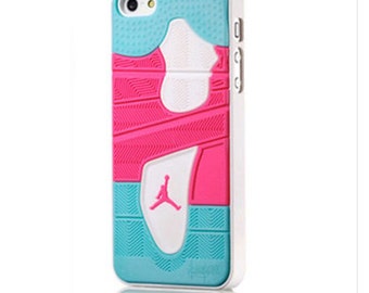 Air Jordan 4 (Pink/Turquoise), iPhone 5s, Sole Bottom Phone Case (Feels ...