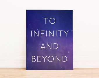 PRINTABLE To Infinity and Beyond Dorm Decor Typography Poster Home ...
