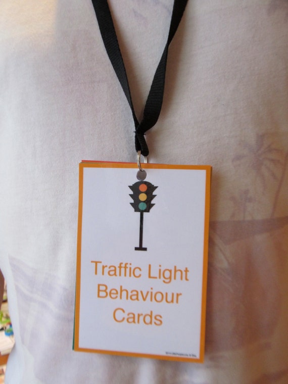 Traffic Light Behaviour Cards First Person
