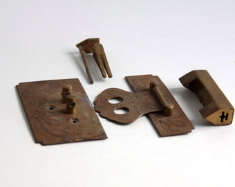 Vintage Japanese Brass Lock, Old Lock with Key, Unusual Lock and key ...
