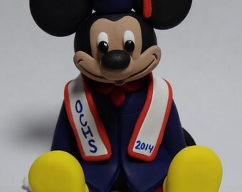 Custom Mickey Mouse Graduation Cake Topper and Keepsake