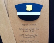 Popular items for police invitations on Etsy