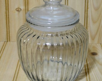 Popular items for ribbed glass jar on Etsy