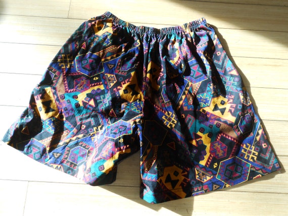 Aztec Print Shorts/ Ethnic Print Pants/ Mens Shorts/ Southwest