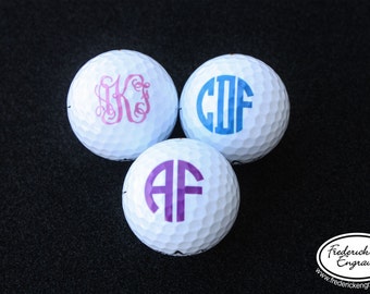 Monogram golf ball | Etsy