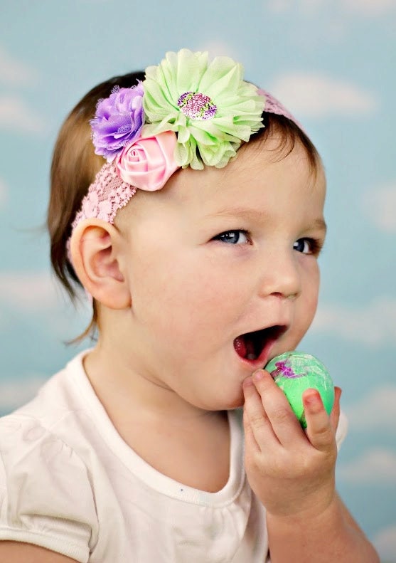 Easter Headband, Pastel Flower Headband, Easter Egg Headband, Spring ...