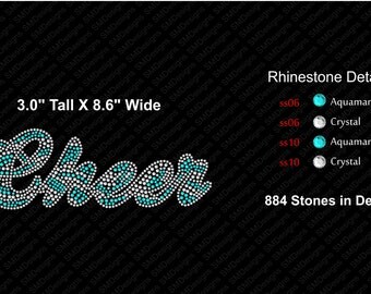 Rhinestone Transfer Template Pattern Stencil by Studio874Designs