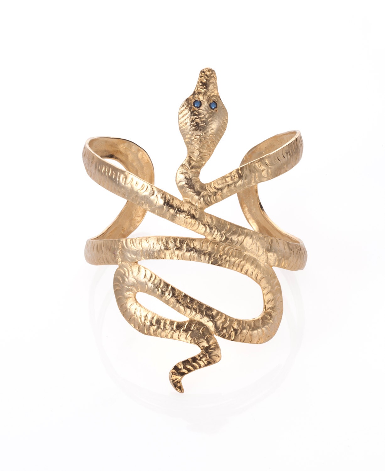 Snake Bracelet Gold Snake Arm Cuff Metalwork Serpent Arm