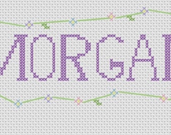 Popular items for cross stitch name on Etsy