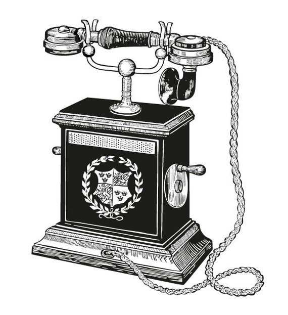 Illustration Old Vintage Telephone Vector Graphics Digital