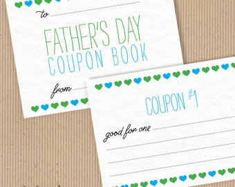 Custom Love Coupon Book Printable. Birthday Coupon by JMunzDesign