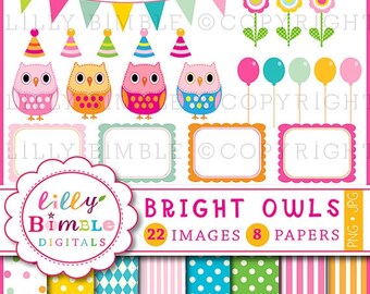 Popular items for birthday owl clipart on Etsy