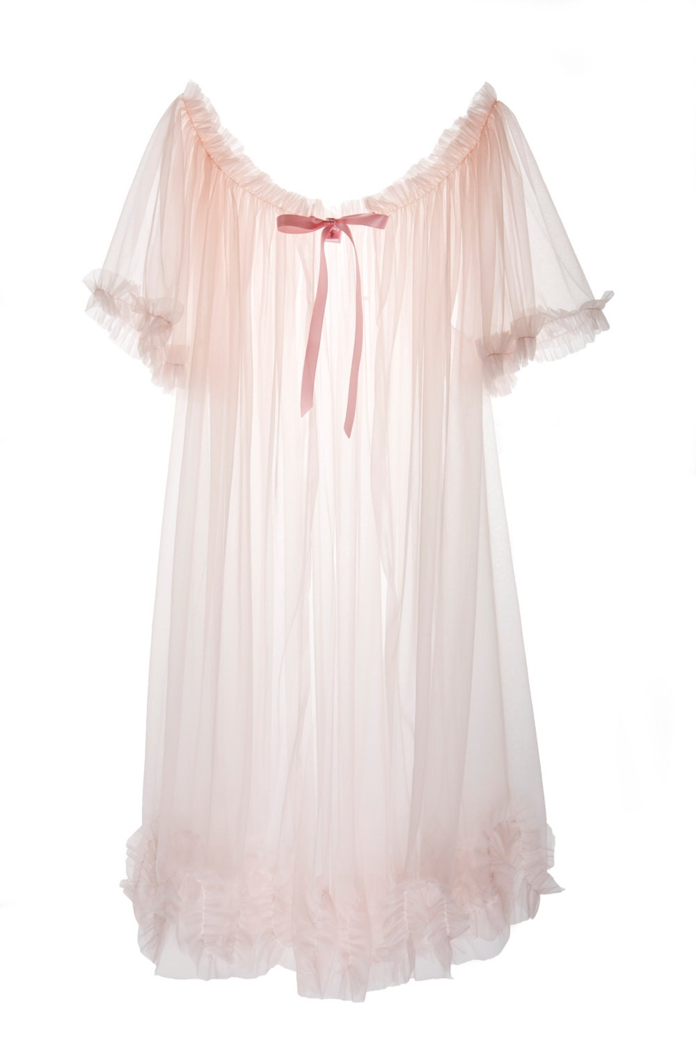 Short Sheer Dressing Robe Boudoir Pin Up By Dottiesdelights