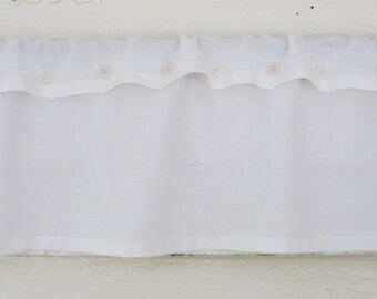 Popular items for white linen valance on Etsy