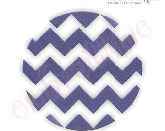 Chevron Circle Filled Embroidery Design - Large