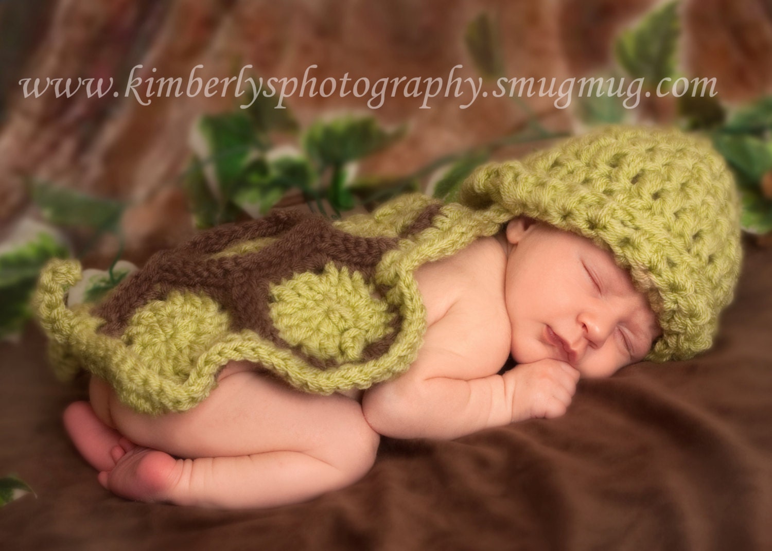 Newborn Baby Turtle Cuddle Cape and Hat Set Hatchling Turtle