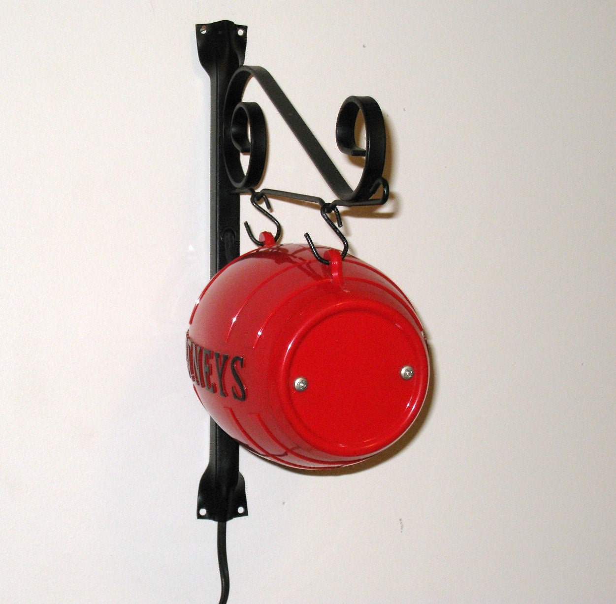 Vintage WATNEYS Red Barrel Beer Hanging Lighted Sign With