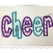 Cheer Applique Machine Embroidery Design 4 Sizes