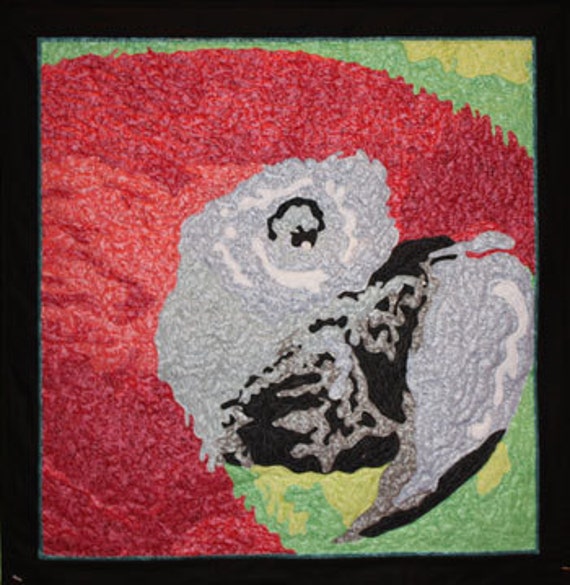 SCARLET MACAW APPLIQUE Quilt Pattern by Rob Appell