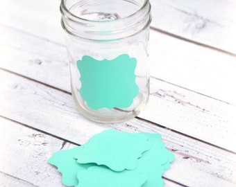 Chalkboard Labels - Aqua Mint Seafoam Chalkboard Labels - Set of 24 ...